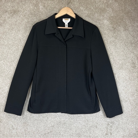 Talbots | Jackets & Coats | Talbots Jacket Womens 8 Black Stretch ...